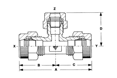 Furon® Grab Seal™ Fittings - Union Tee Reducer | Saint-Gobain
