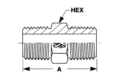 Furon® NPT Connection Fittings - Nipple | Saint-Gobain